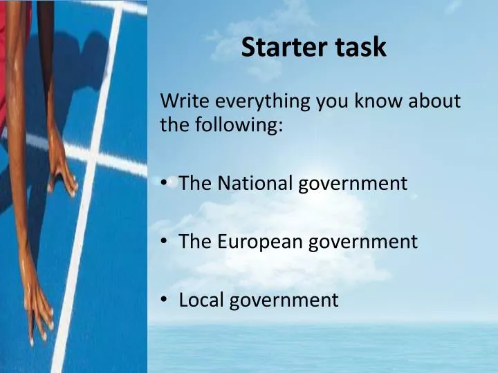 PPT - Starter task PowerPoint Presentation, free download - ID:2519167