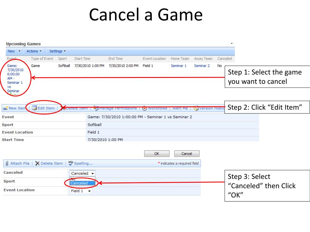 PPT - Sports Instructions for League Schedulers PowerPoint Presentation ...