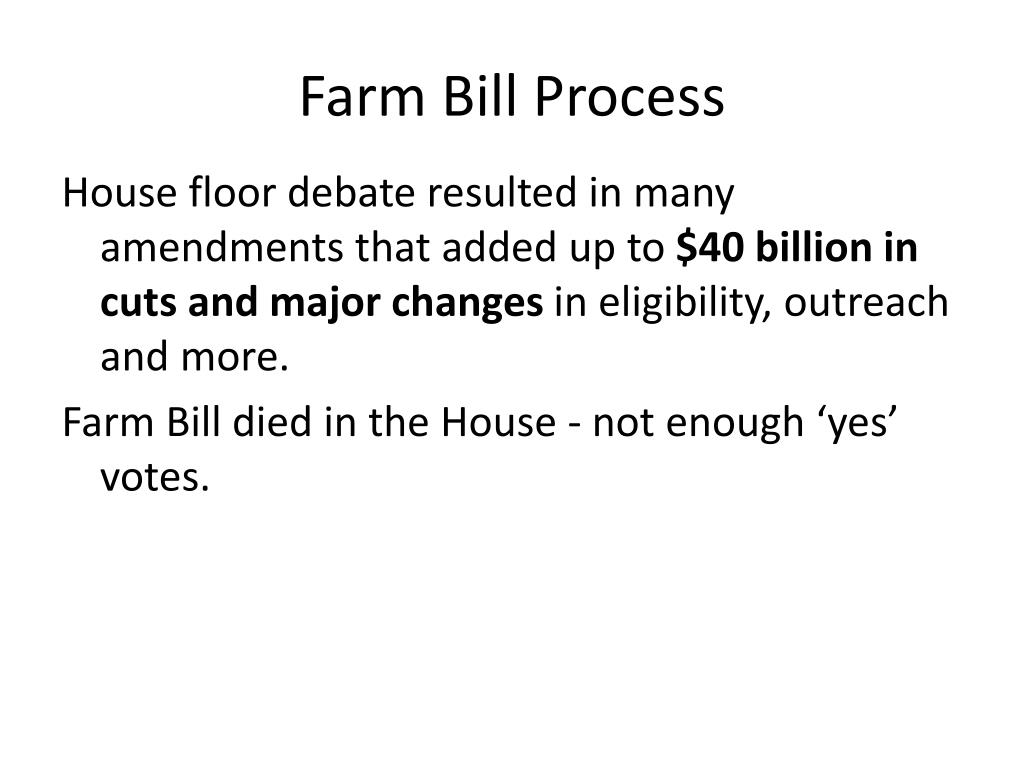 PPT - Farm Bill, ARRA & Food Stamps PowerPoint Presentation, free ...