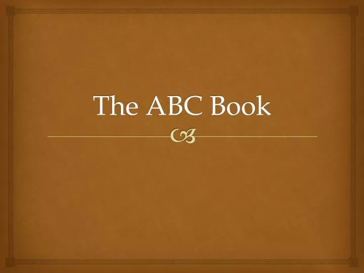 PPT - The ABC Book PowerPoint Presentation, free download - ID:2519809