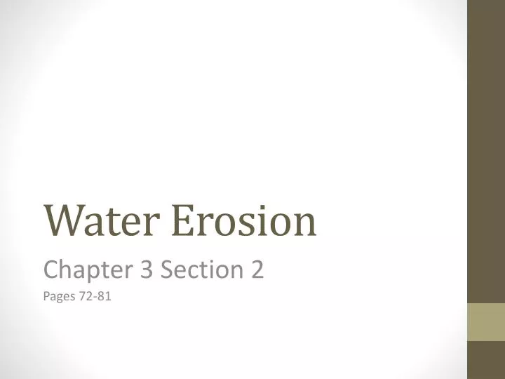 PPT - Water Erosion PowerPoint Presentation, free download - ID:2520141