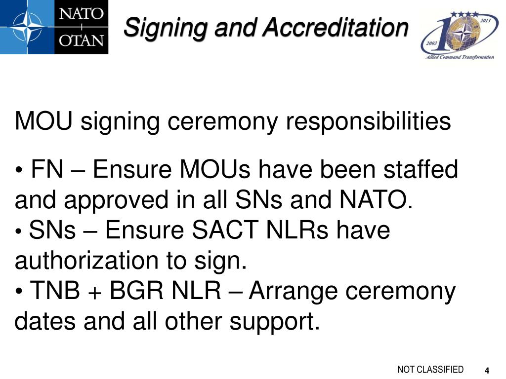 PPT - MOU Signing ceremony and Accreditation Mr Tony Wedge, COE ...
