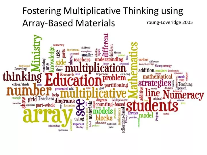 PPT - Fostering Multiplicative Thinking using Array-Based Materials ...