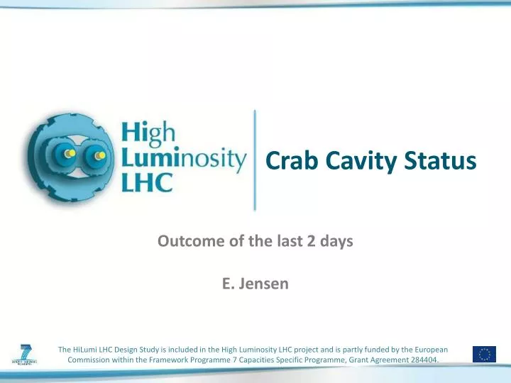PPT - Crab Cavity Status PowerPoint Presentation, free download - ID ...