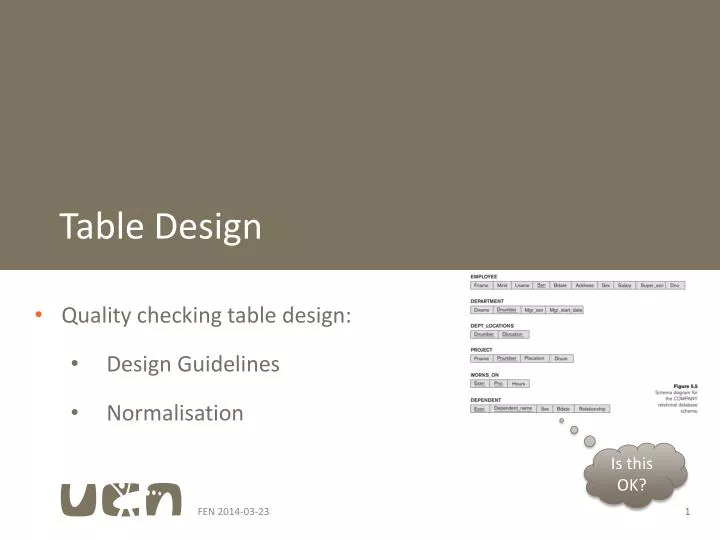 PPT - Table Design PowerPoint Presentation, free download - ID:2521658