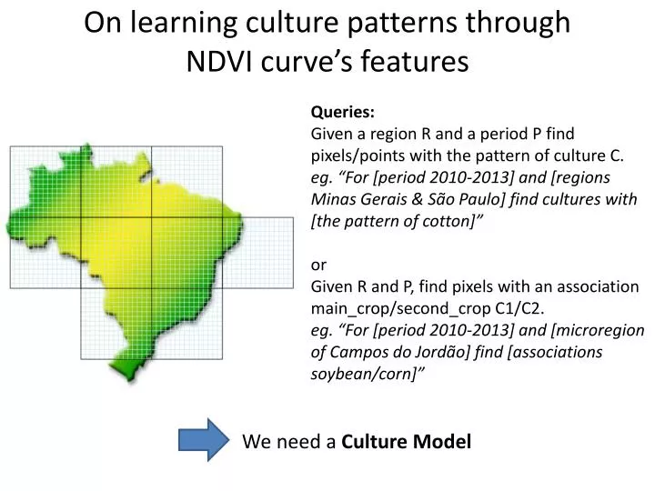 PPT - On learning culture patterns through NDVI curve’s features ...