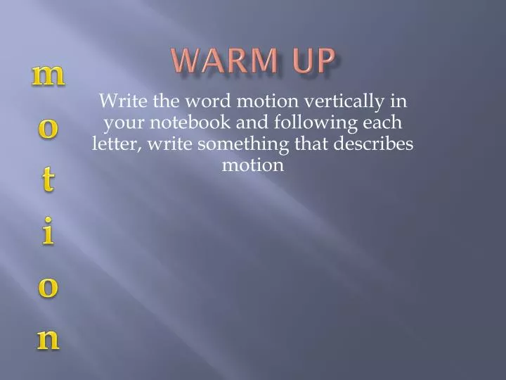 PPT - Warm up PowerPoint Presentation, free download - ID:2522208
