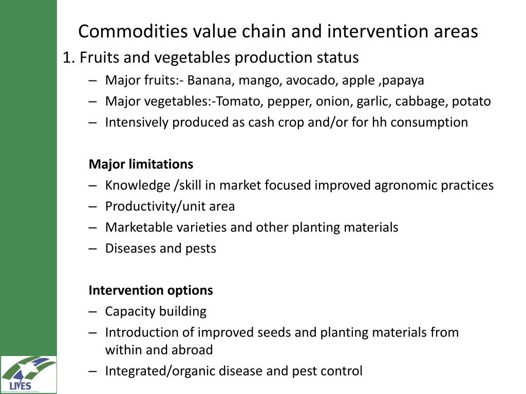 PPT - Irrigated fruits & vegetables value chain for Sidama and Gamo ...