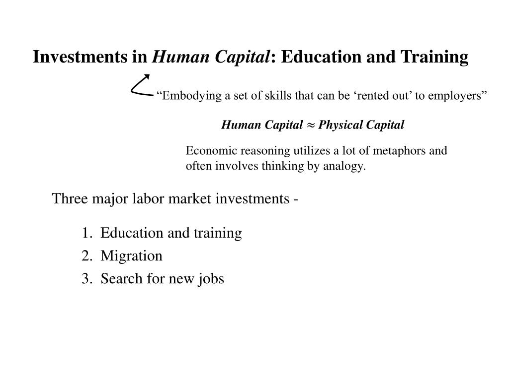PPT - Investments in Human Capital : Education and Training PowerPoint ...