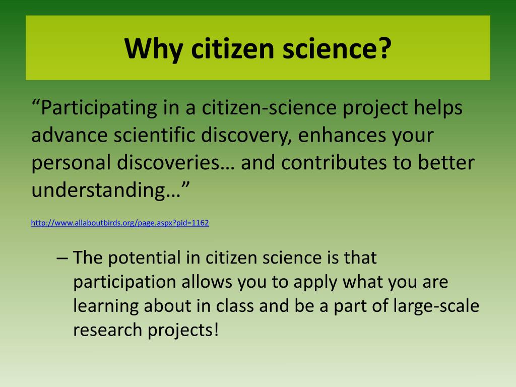 PPT - Citizen Science for High School Biology Students PowerPoint ...
