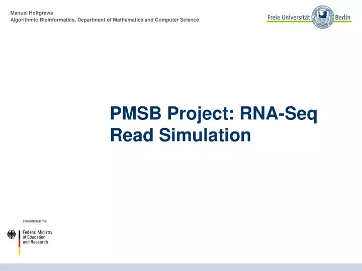 PPT - PMSB Project: RNA- Seq Read Simulation PowerPoint Presentation ...
