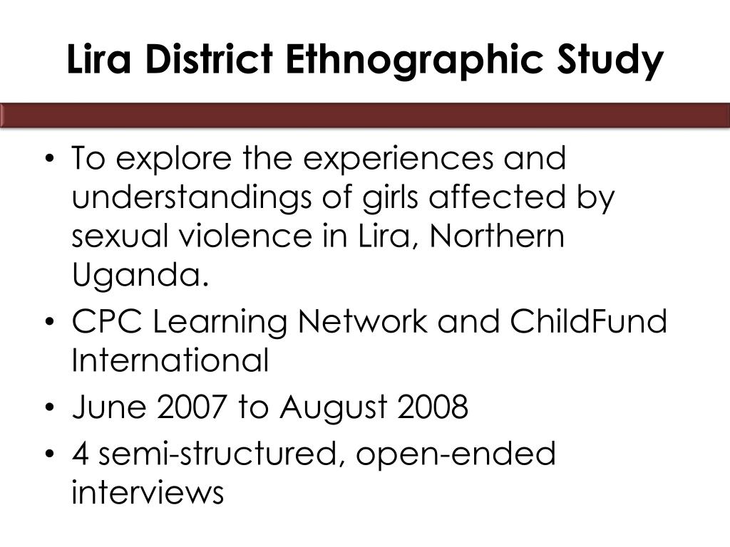 PPT - Survivors of Sexual Violence in Lira District, Uganda PowerPoint ...