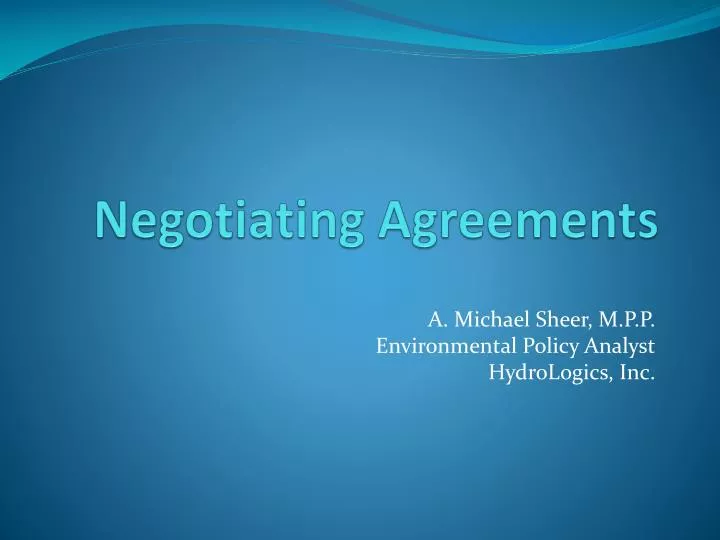 PPT - Negotiating Agreements PowerPoint Presentation, free download ...