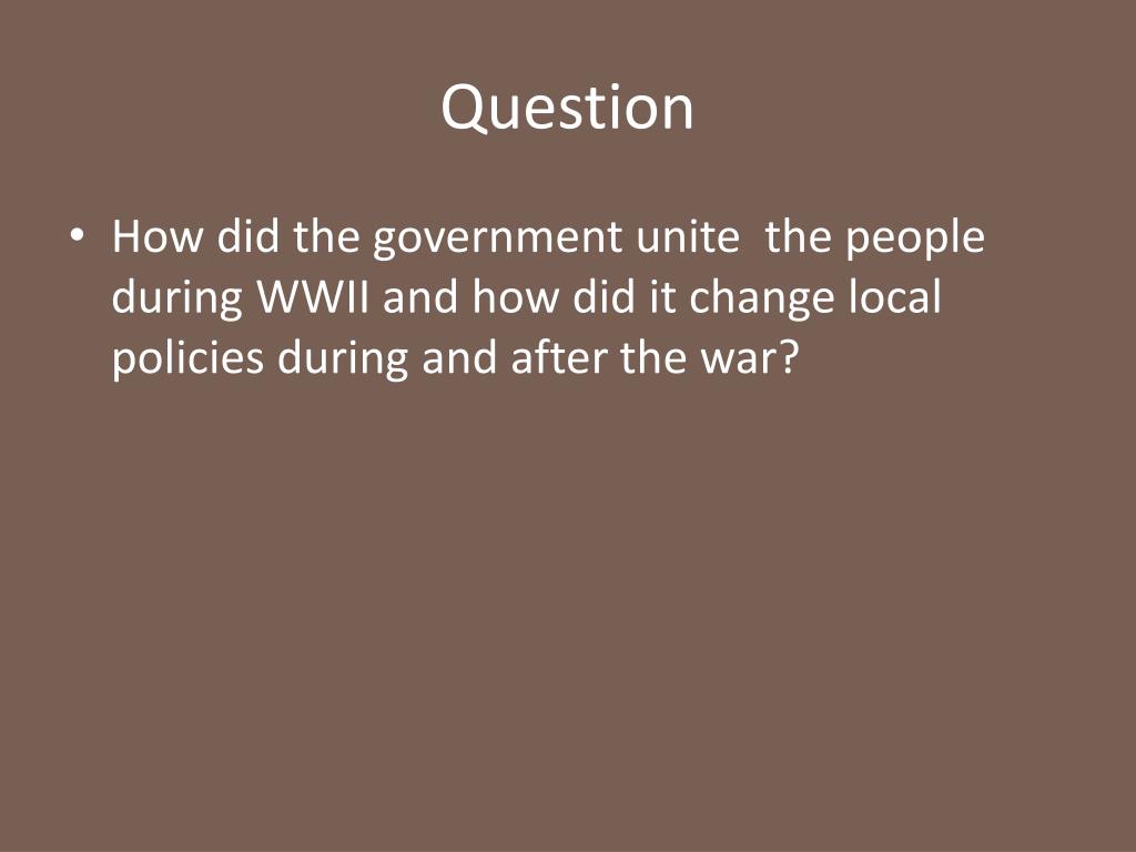PPT - Canada and WWII’s impact on the Government PowerPoint ...