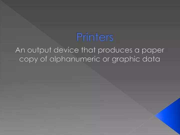 PPT - Printers PowerPoint Presentation, free download - ID:2524651