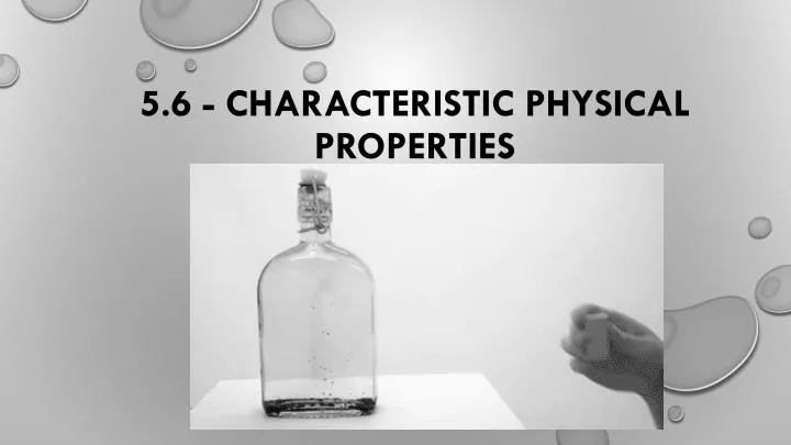 PPT - 5.6 - Characteristic Physical Properties PowerPoint Presentation ...