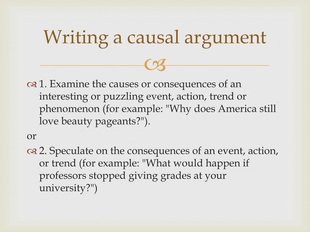 Causal Argument Essay Examples Telegraph