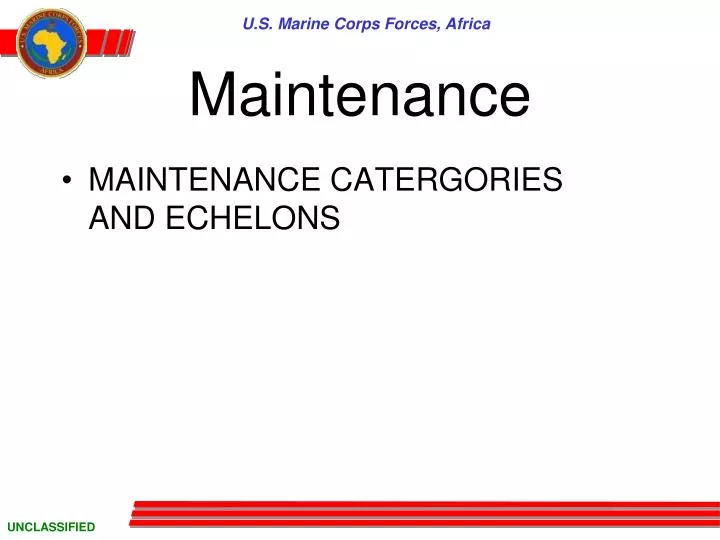 PPT - Maintenance PowerPoint Presentation, free download - ID:2525438
