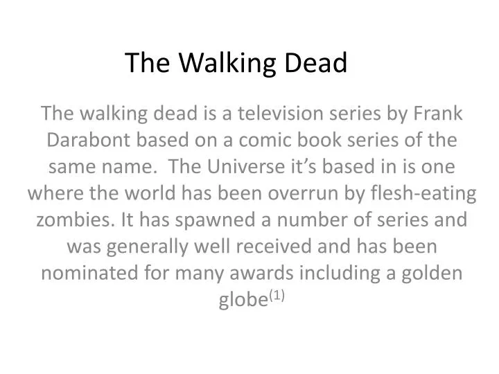 PPT - The Walking Dead PowerPoint Presentation, free download - ID:2525632