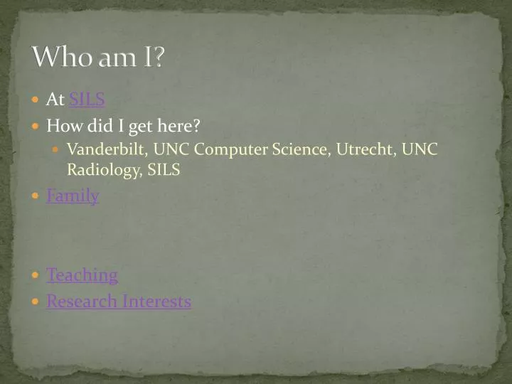 PPT - Who am I? PowerPoint Presentation, free download - ID:2525709