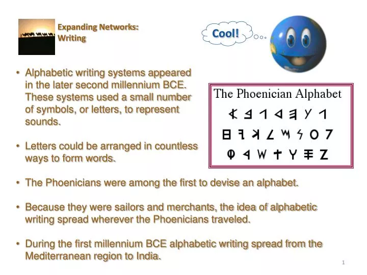 PPT - The Phoenicians were among the first to devise an alphabet ...