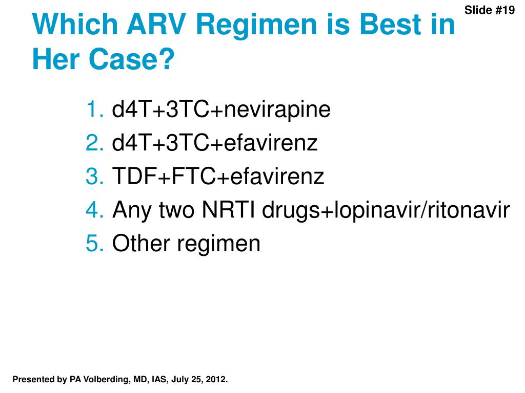 Ppt Choosing The Initial Antiretroviral Regimen Powerpoint