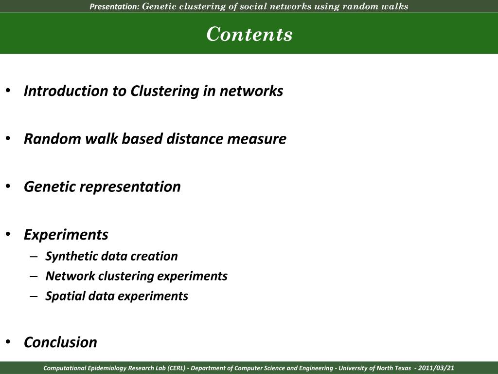 Ppt Presentation Genetic Clustering Of Social Networks Using Random