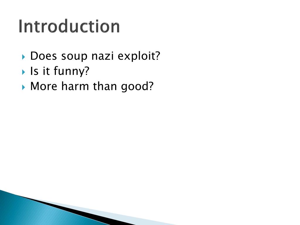 PPT - “Soup Nazi — Exploitation or Preservation ?” by Dalya Goldberger ...