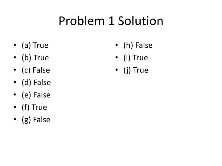 PPT - Problem 1 Solution PowerPoint Presentation, free download - ID ...