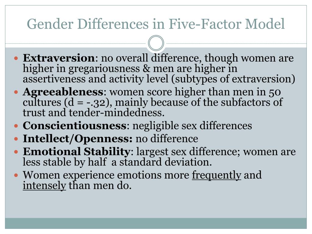 Ppt Gender And Culture Differences In Personality Powerpoint