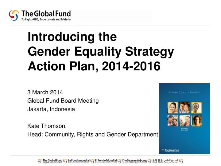 Ppt Introducing The Gender Equality Strategy Action Plan 2014 2016