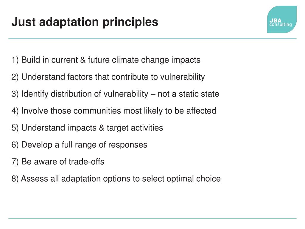 PPT - Socially Just Adaptation to Climate Change Rachel Brisley, JBA ...