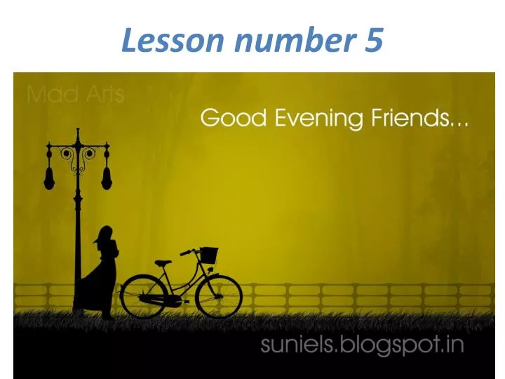 PPT - Lesson number 5 PowerPoint Presentation, free download - ID:2530578