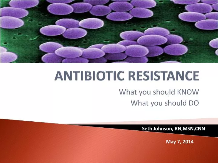 PPT - ANTIBIOTIC RESISTANCE PowerPoint Presentation, free download - ID ...