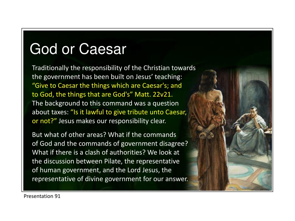 PPT - Navigating Authorities: God or Caesar? - Study in John's Gospel ...
