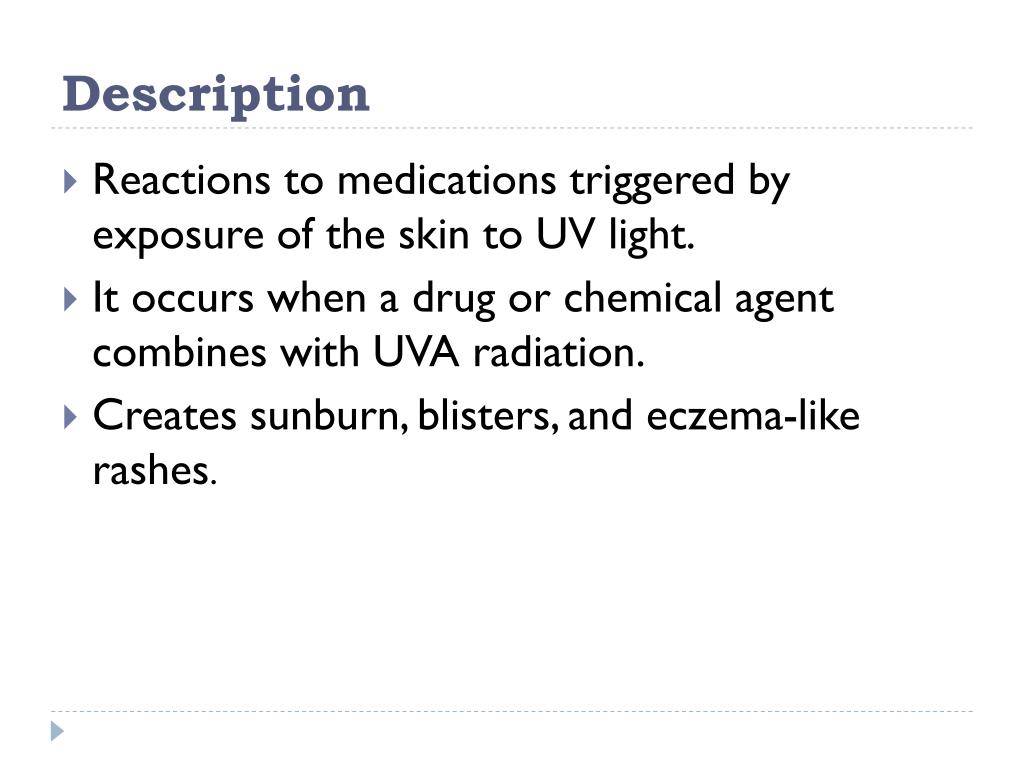 PPT - Phototoxic Drug Induced Photosensitivity PowerPoint Presentation ...