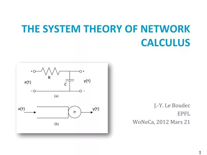 PPT - The System Theory of Network Calculus PowerPoint Presentation ...