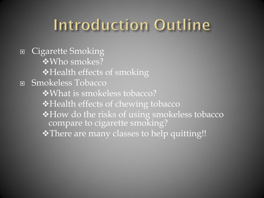 PPT - Cigarette Smoking and Chewing Tobacco PowerPoint Presentation ...