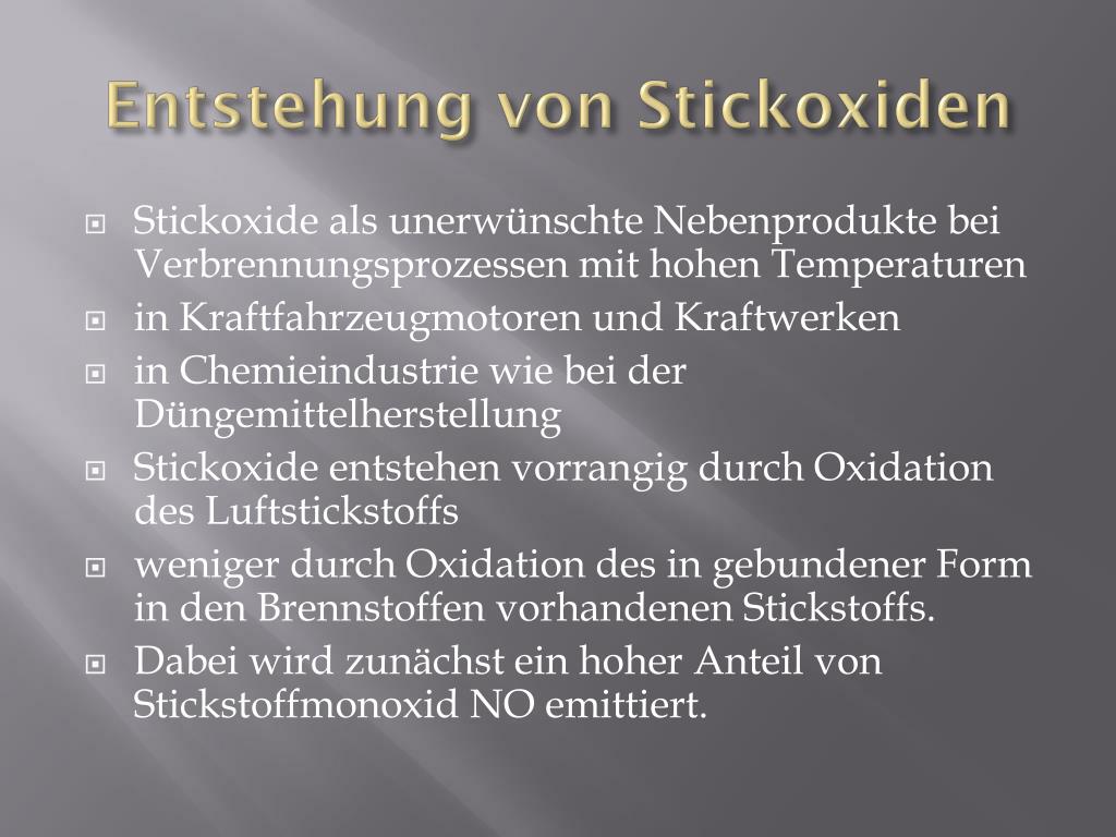 PPT - Stickoxide und Fahrzeugkatalysatoren PowerPoint Presentation ...