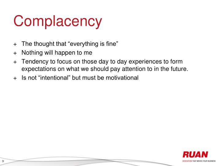 PPT - Awareness of Complacency Safety & Compliance PowerPoint ...