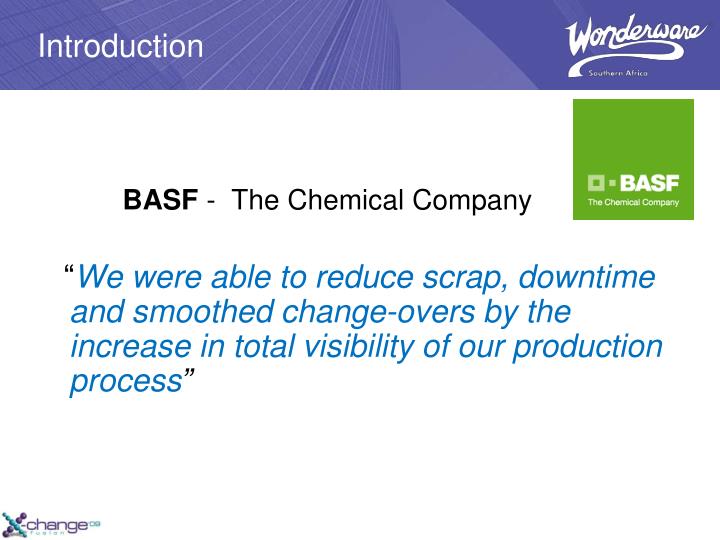 PPT - Production visibility: KPI’s in Real-time BASF – The Chemical ...