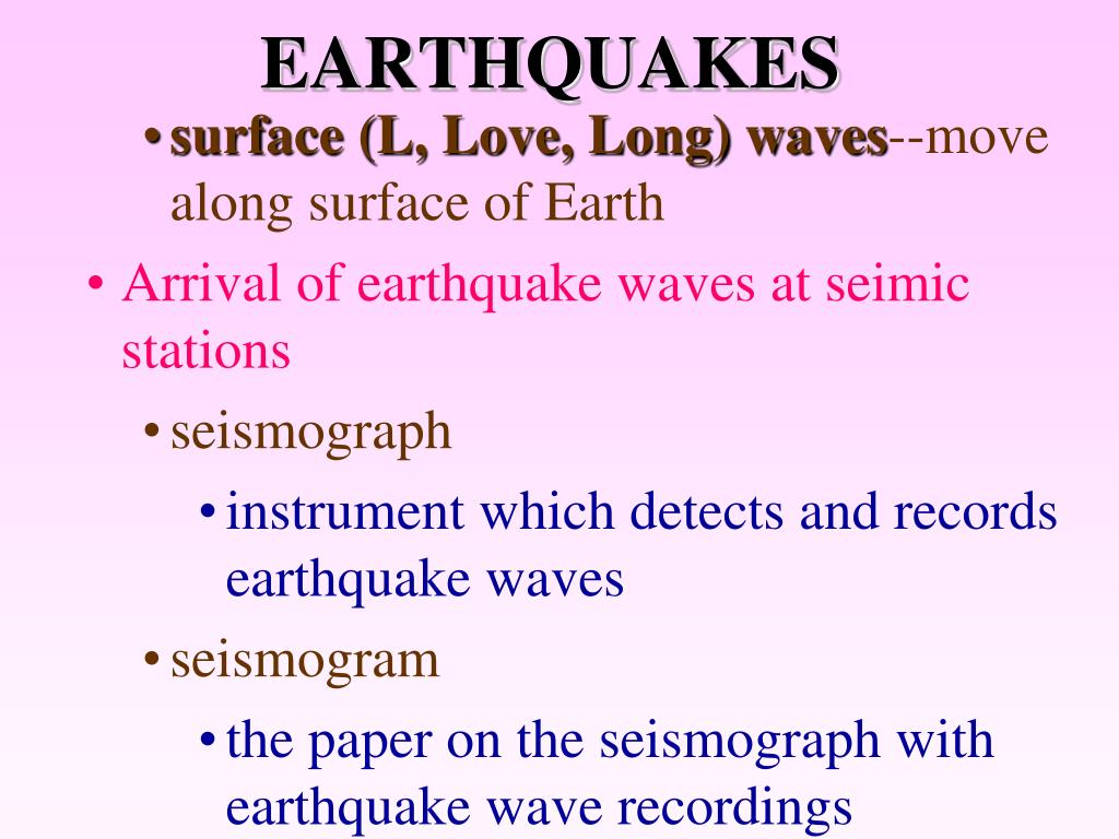PPT - EARTHQUAKES AND EARTH’S INTERIOR PowerPoint Presentation, free ...