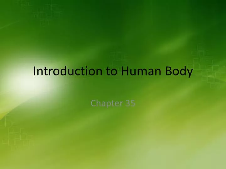 PPT - Introduction to Human Body PowerPoint Presentation, free download ...