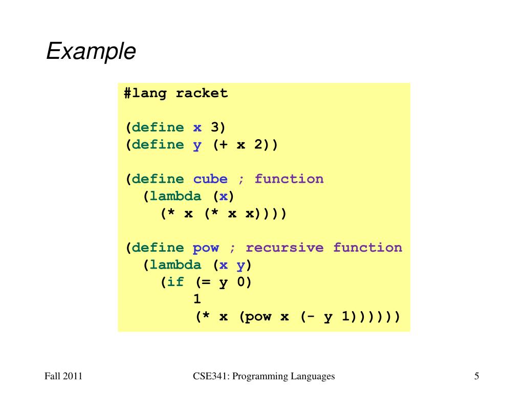 Ppt Cse341 Programming Languages Lecture 14 Introduction To Racket Powerpoint Presentation