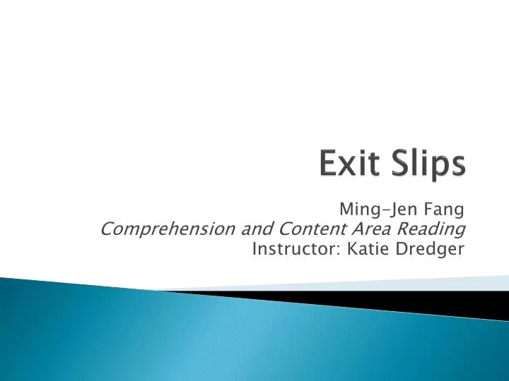 PPT - Exit Slips PowerPoint Presentation, free download - ID:2534631