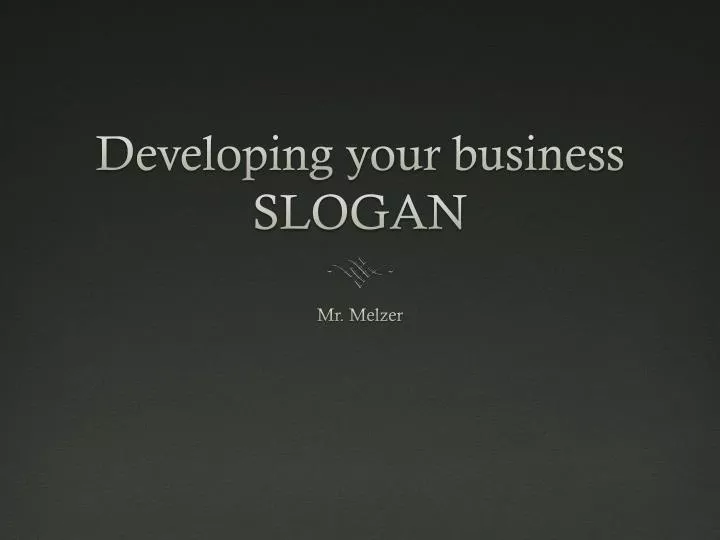 PPT - Developing your business SLOGAN PowerPoint Presentation, free ...