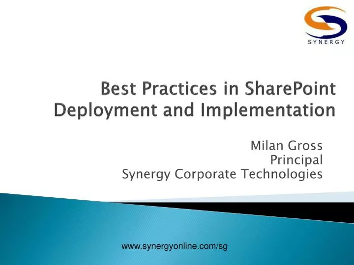PPT - Best Practices in SharePoint Deployment and Implementation ...