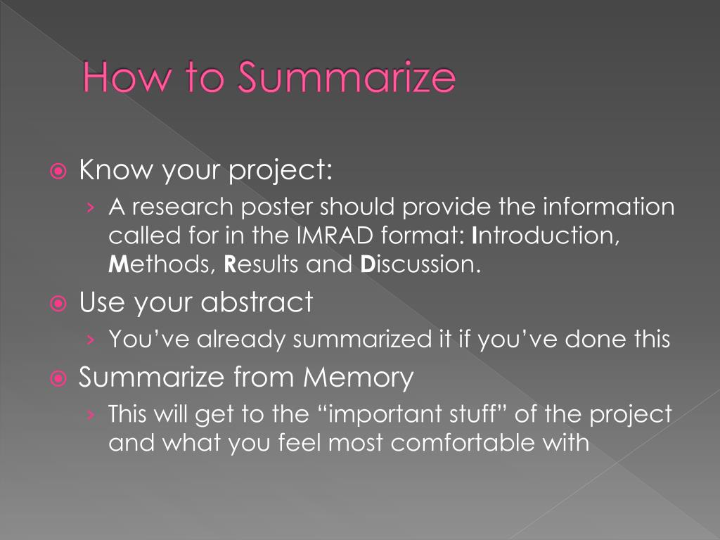 PPT - How to Create a Poster Presentation for an Academic Meeting ...