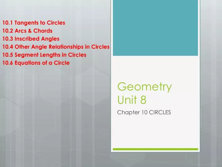 PPT - Geometry Unit 8 PowerPoint Presentation, free download - ID:2536680