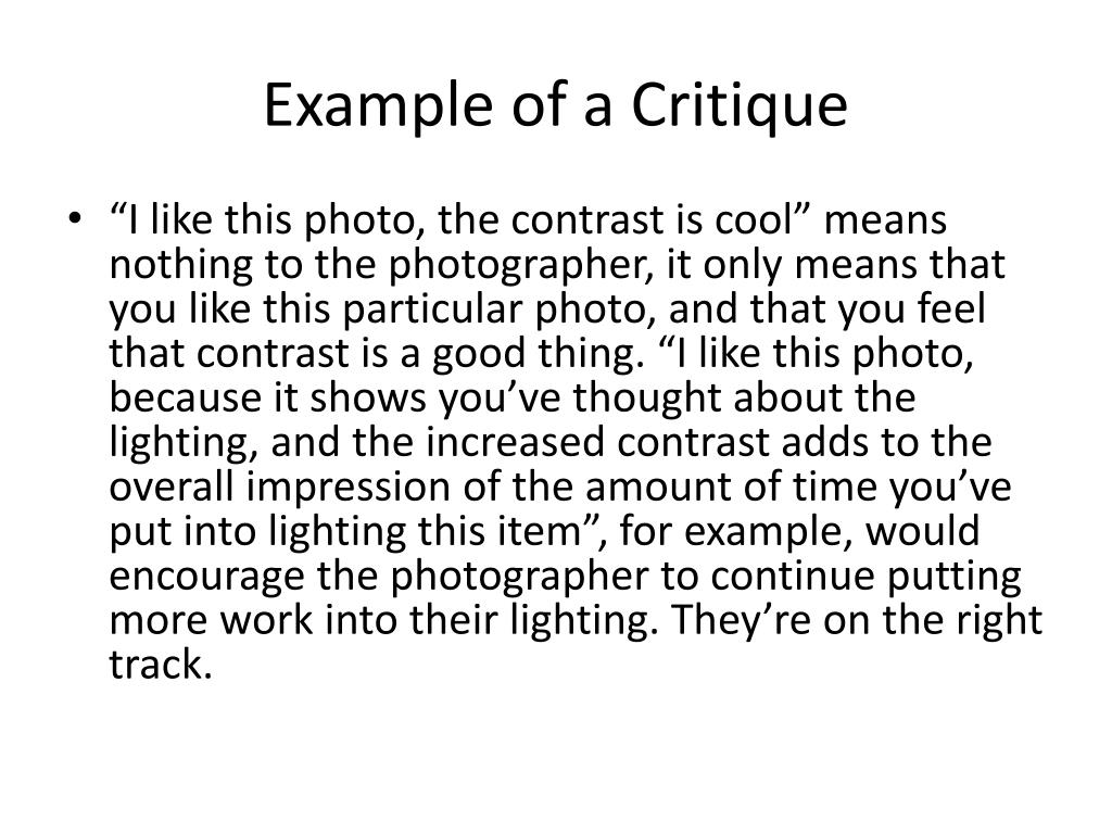 PPT - Photography Critique PowerPoint Presentation, free download - ID ...